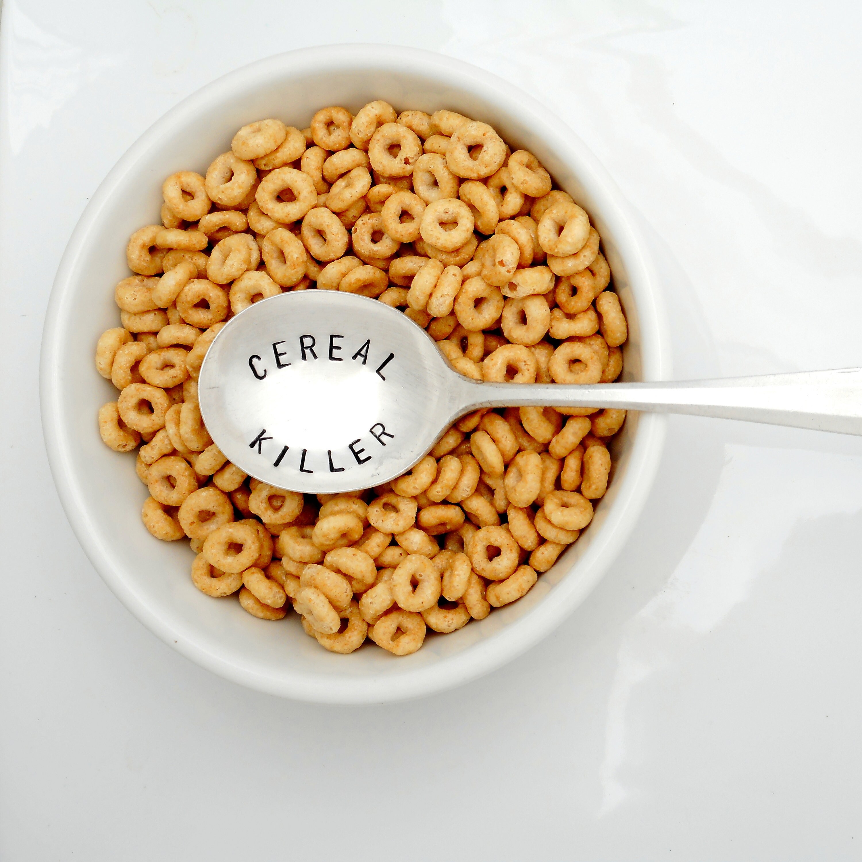 The ORIGINAL Cereal Killer™ Stamped Spoon. Lefty Cereal Spoon. | Etsy
