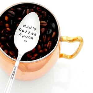 Dad's Coffee Spoon. Hand Stamped Teaspoon. Gift Idea for Dad ...