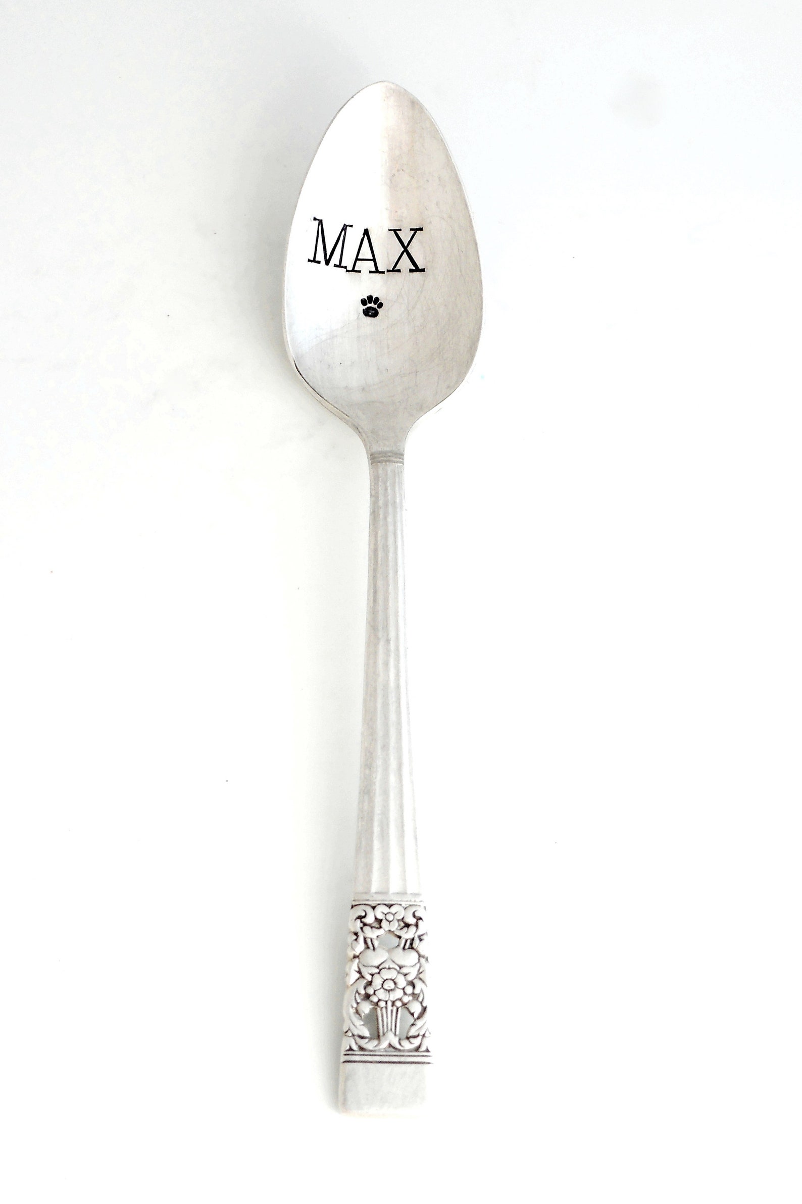 Personalized Dog Spoon. BONE APPÉTIT Hand Stamped Vintage - Etsy