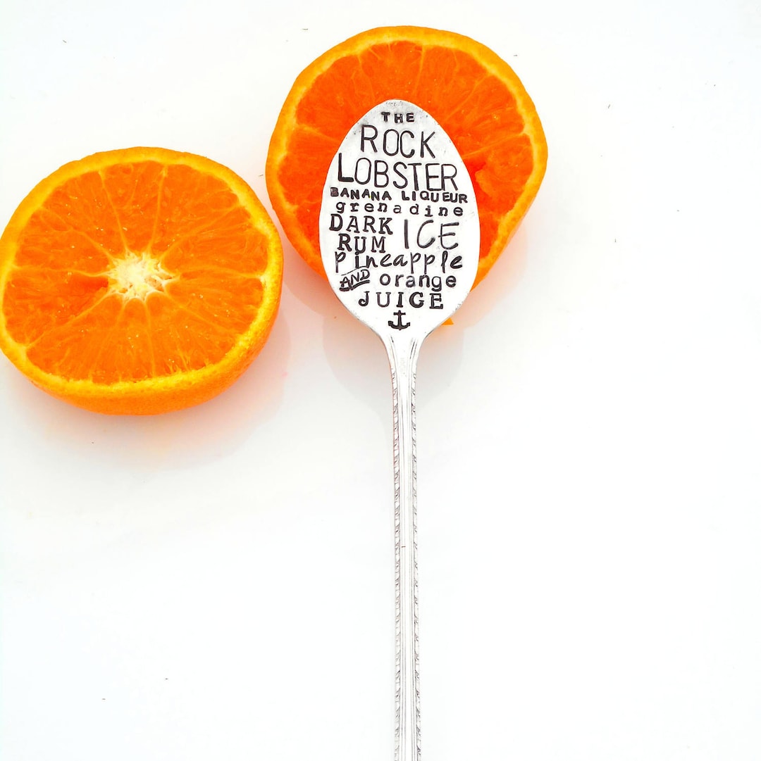 The ROCK LOBSTER Cocktail Spoon. the ORIGINAL Hand Stamped Subway ...