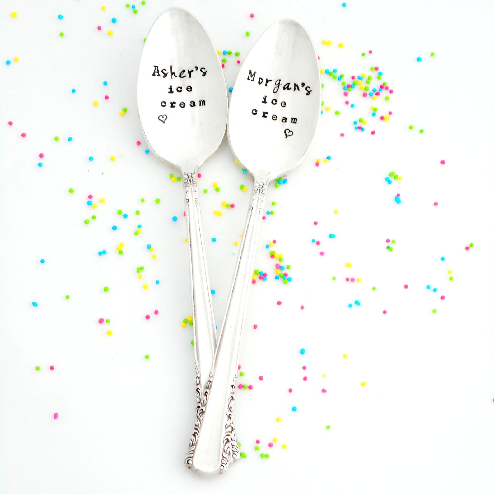 Personalized Ice Cream Spoons With First Names. His Ice Cream and Her ...