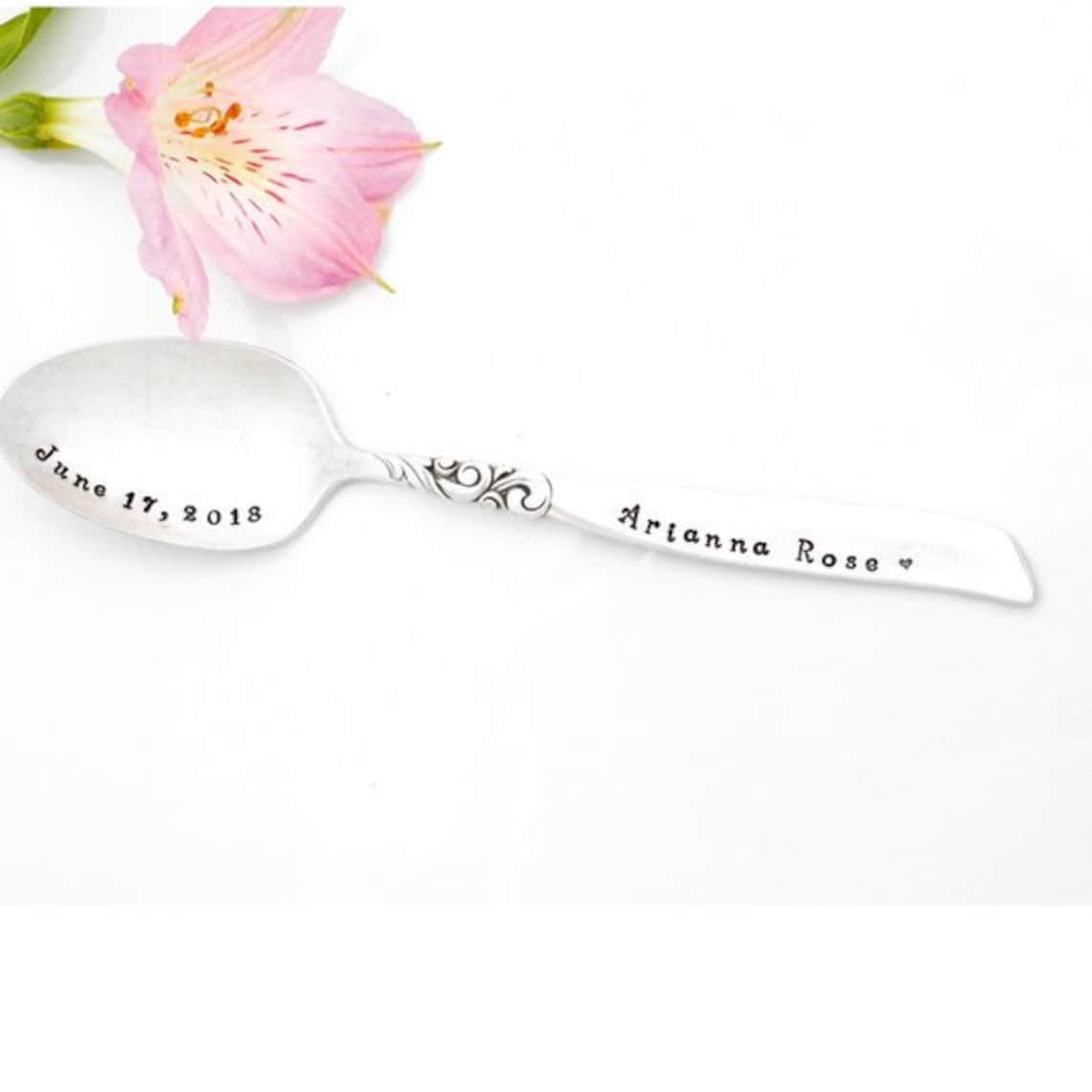 Personalized Baby Silver Spoon. Baby Girl or Boy Spoon With Name and ...