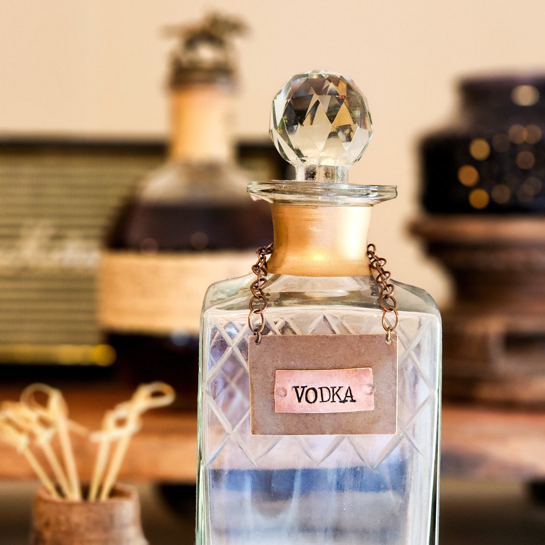 CUSTOM Liquor Bottle Tag. Custom Decanter Label. Decanter Tag. BOURBON ...