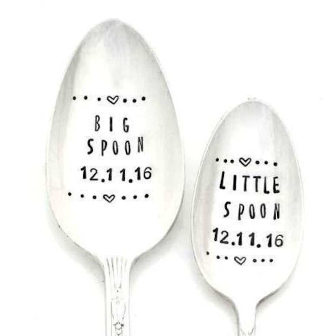 BIG Spoon and Little Spoon Since. CUSTOM Hand Stamped Spoons | Etsy