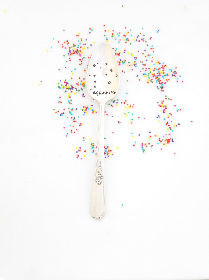 Hand Stamped Zodiac Spoon. Hand Stamped Star Constellation of - Etsy