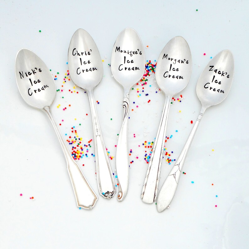 Personalized Ice Cream Spoon With Name. Custom Teaspoon - Etsy
