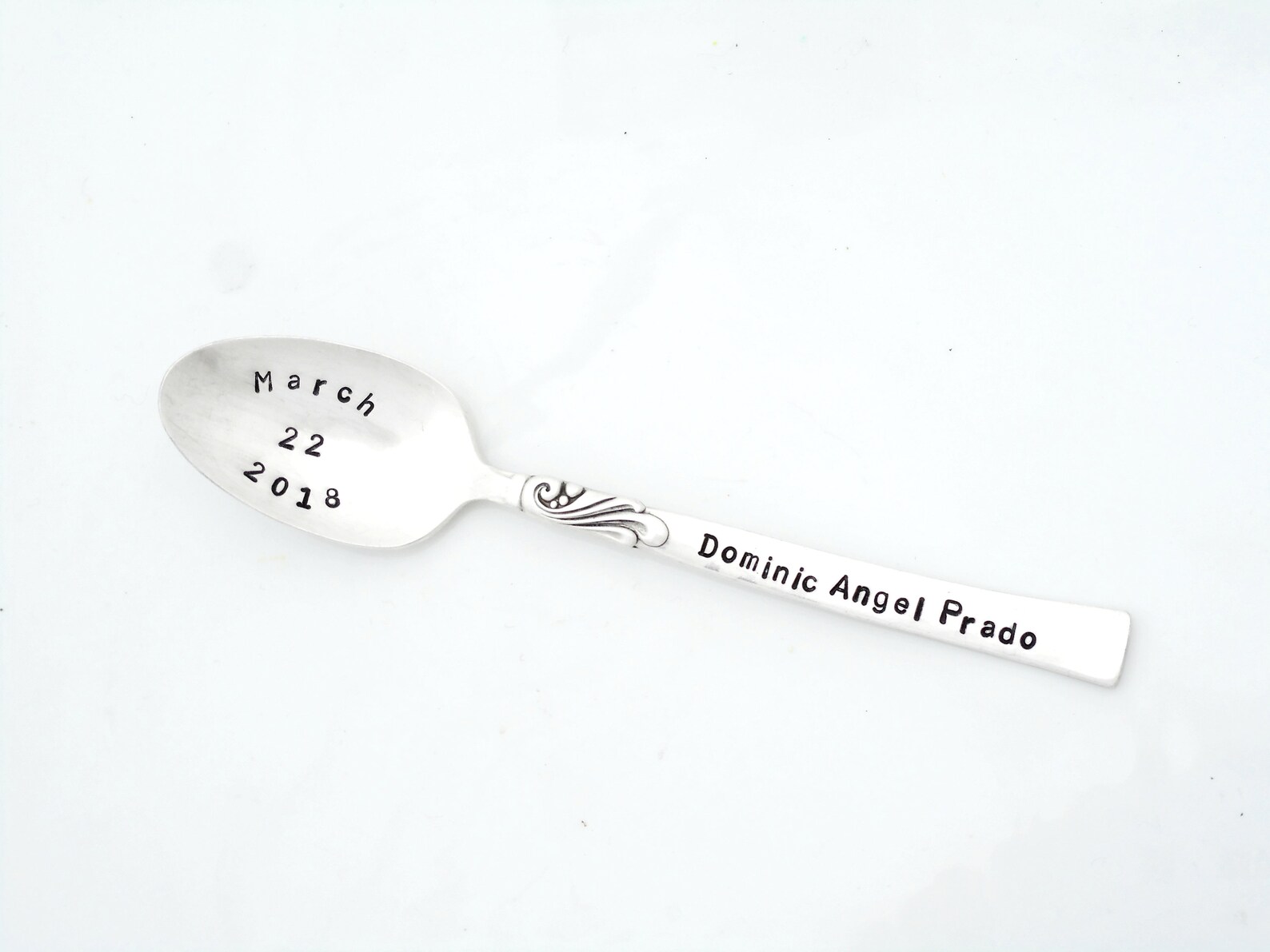 Custom BABY Spoon for Girl or Boy. Hand Stamped Vintage | Etsy