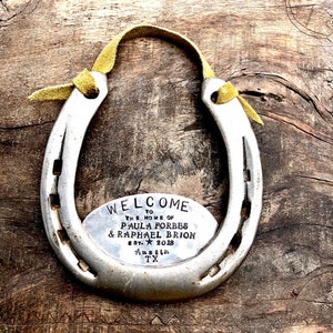 The WELCOME Horseshoe. Personalized for Your Home. the Handmade ...