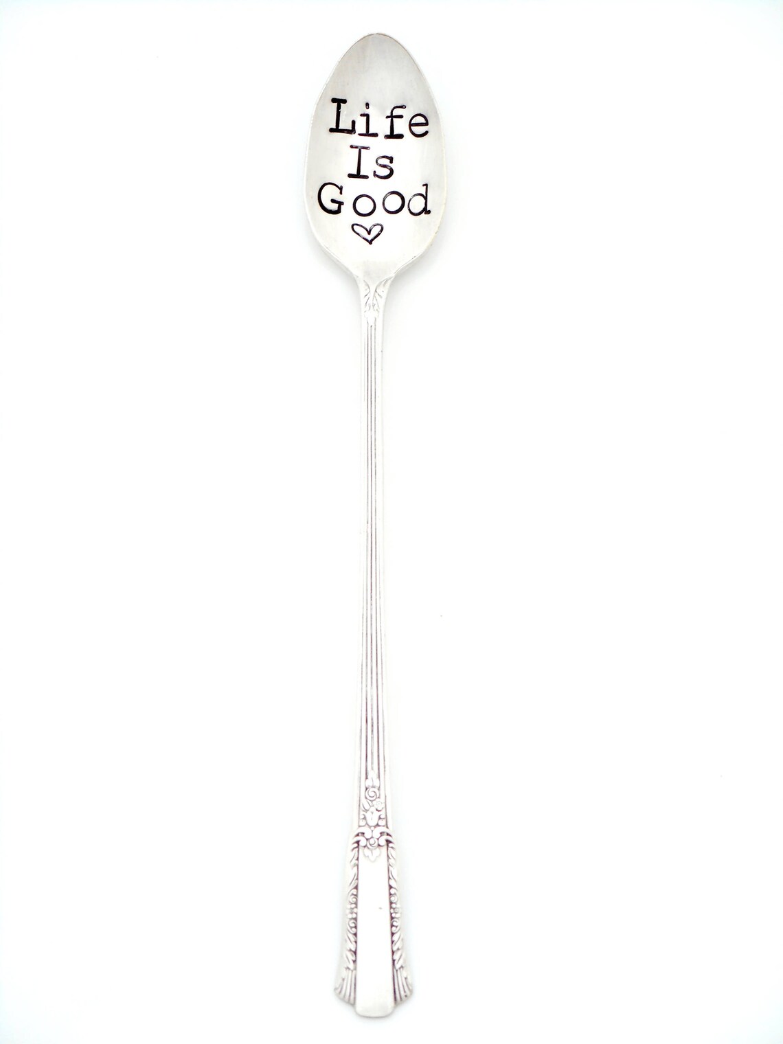 CUSTOM Tall Hand Stamped Iced Teaspoon. Personalized Parfait - Etsy