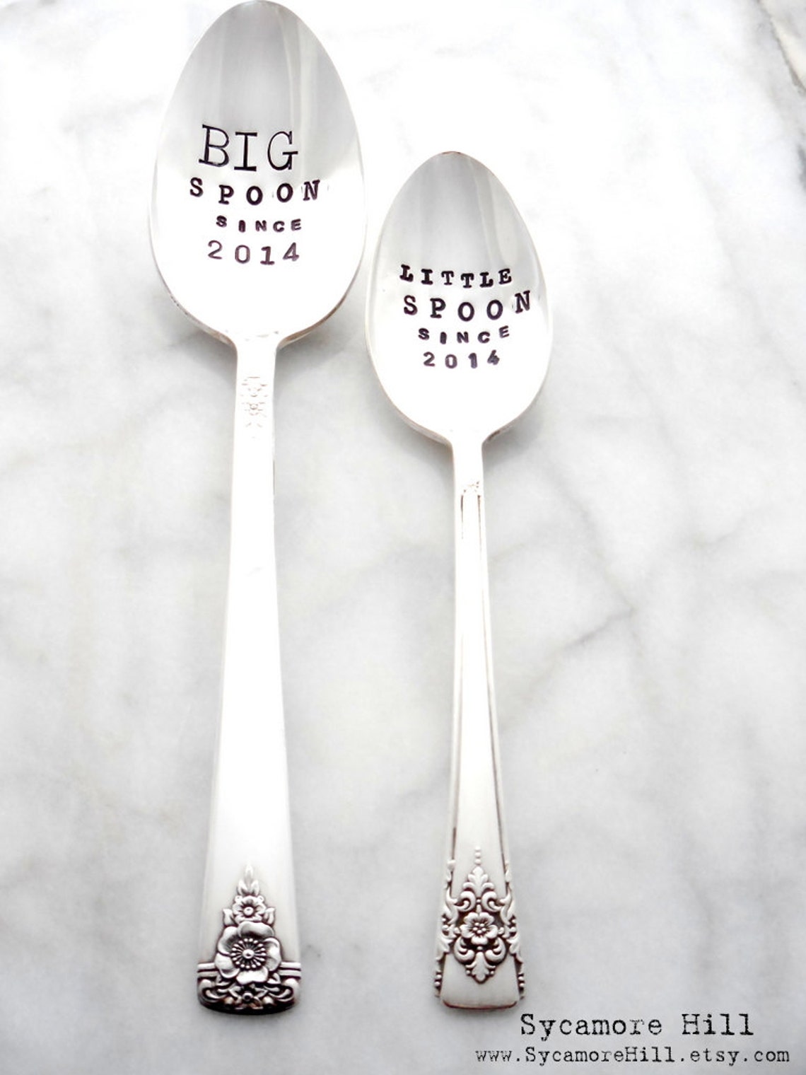 BIG Spoon and Little Spoon Since. CUSTOM Hand Stamped Spoons - Etsy
