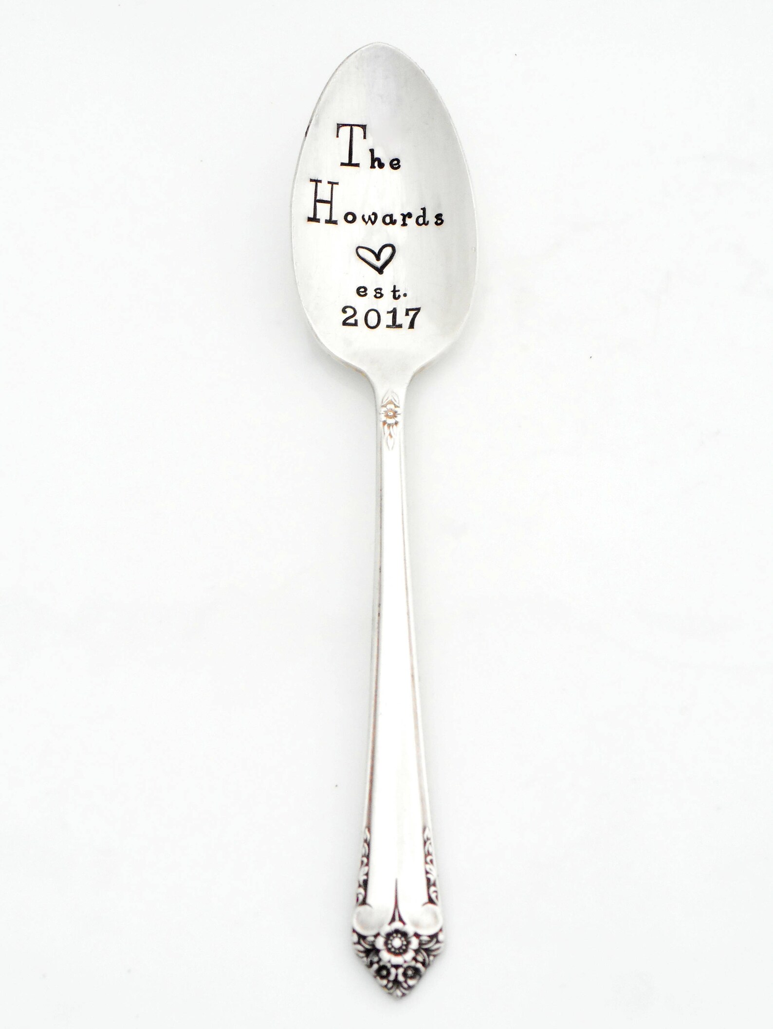 Hand Stamped Coffee Spoon With Names and Wedding Date. Personalized ...