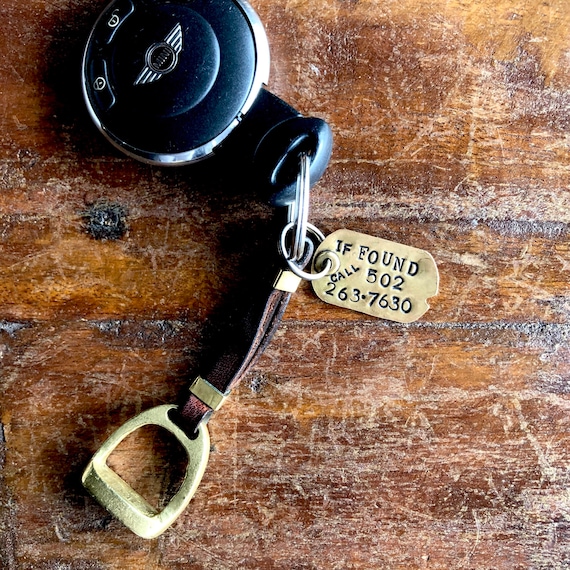 Brass Military Dog Tag Style Design Key Ring Tag. Hand Stamped - Etsy