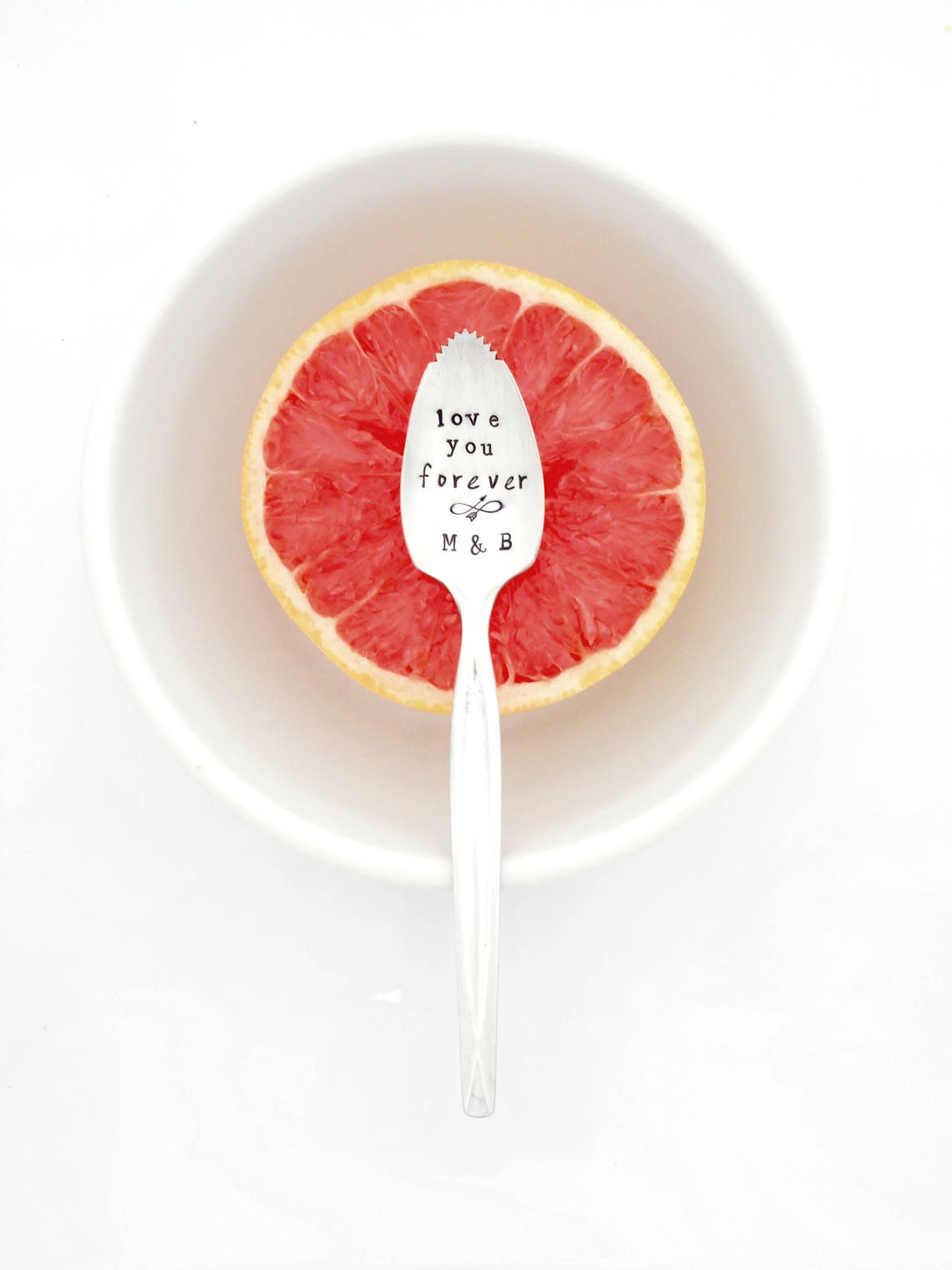 Custom Hand Stamped Grapefruit Spoon. Pucker up Serrated Fruit - Etsy