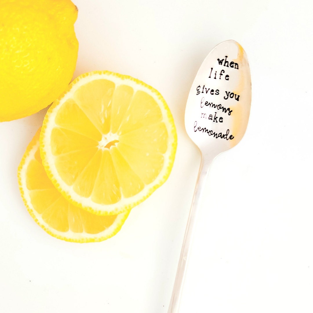 When Life Gives You Lemons Make LEMONADE. TALL Iced Tea Spoon. Cocktail ...
