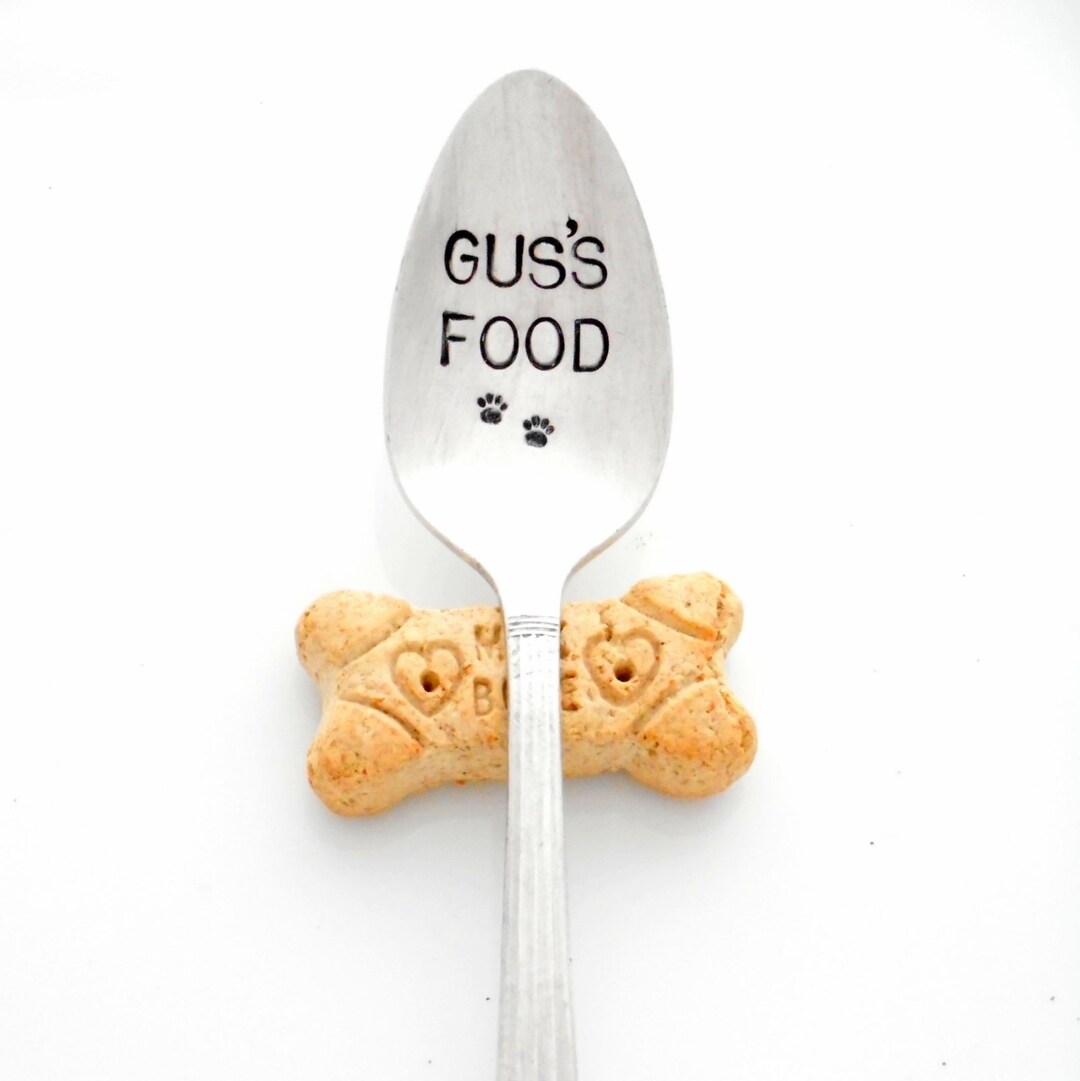 Personalized Dog Spoon. BONE APPÉTIT Hand Stamped Vintage Spoon. Choose ...