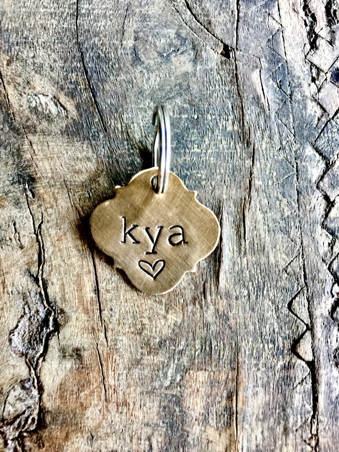 Boho Pet Tag: Vintage Inspired Custom ID Tag, Handmade - Etsy
