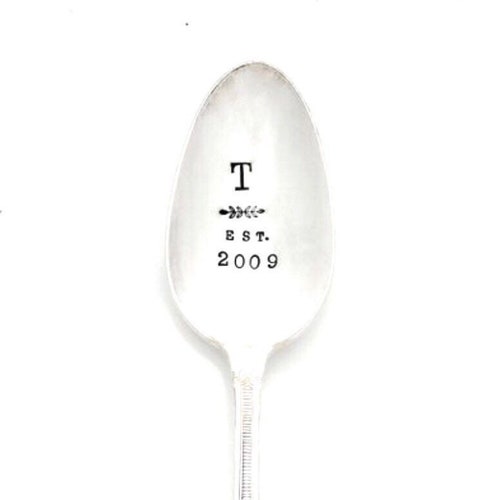Hand Stamped Vintage Serving Spoon Personalized With Family - Etsy