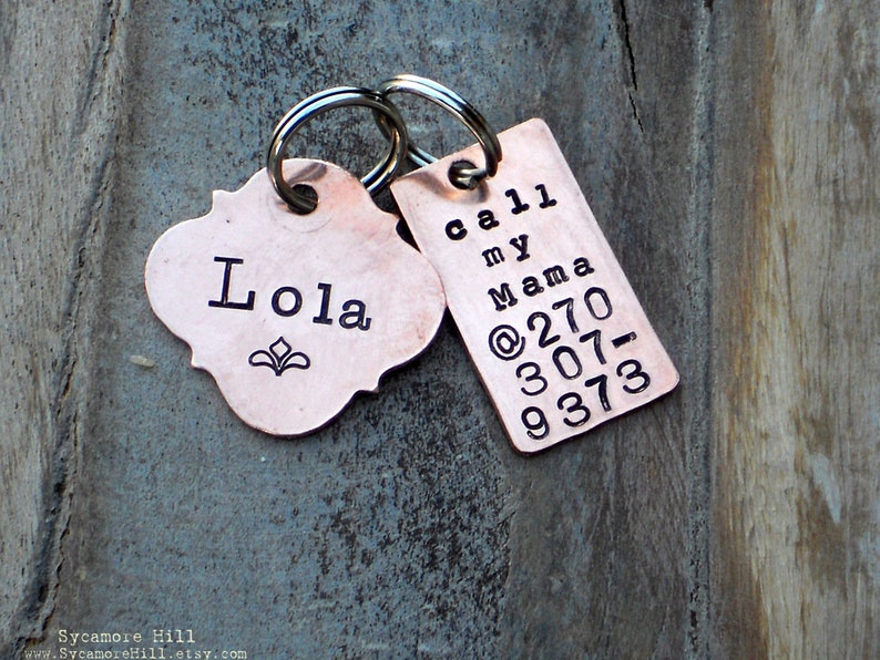 Vintage Inspired Pet Tag: Custom Hand Stamped Dog Cat Horse Tag - Etsy