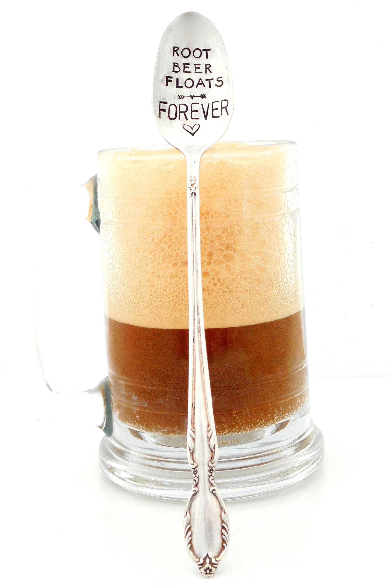 CUSTOM Tall Hand Stamped Iced Teaspoon. Personalized Parfait - Etsy