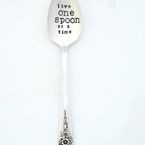 Live One Spoon at a Time. Hand Stamped Spoon. the Spoon - Etsy