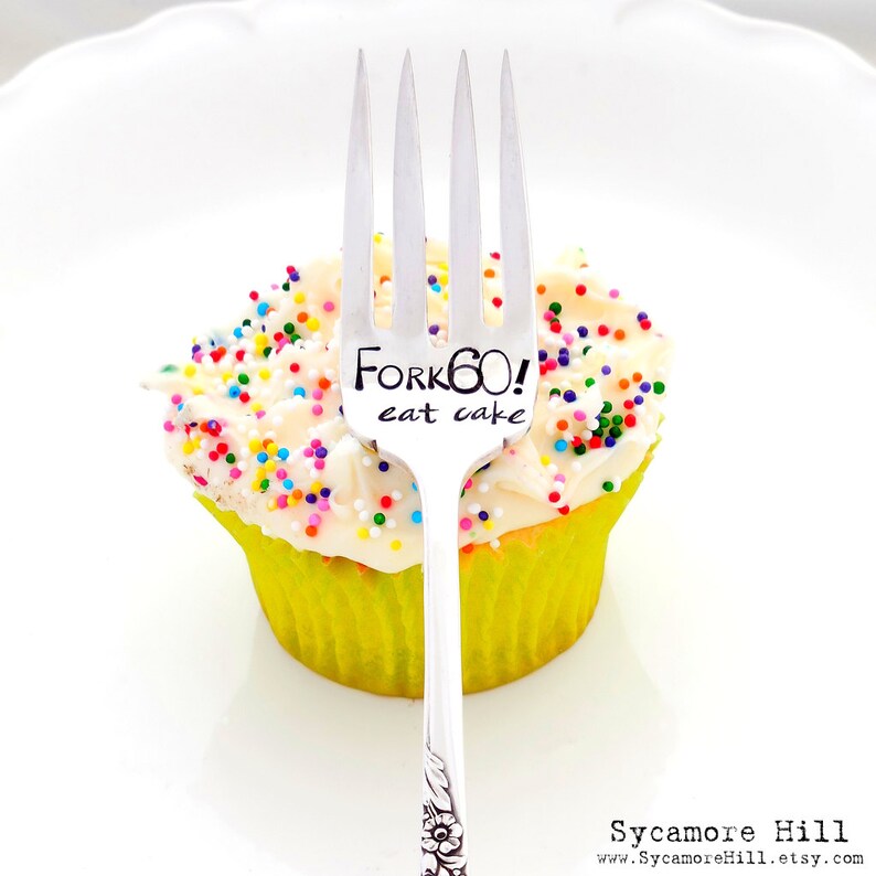 Fork 30 Thirty, Eat Cake Dessert Fork. Fork Birthdays. Custom. an ...