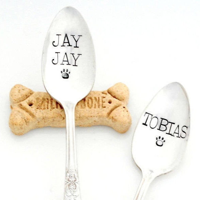 Personalized Dog Spoon. BONE APPÉTIT Stamped Vintage Spoon. - Etsy
