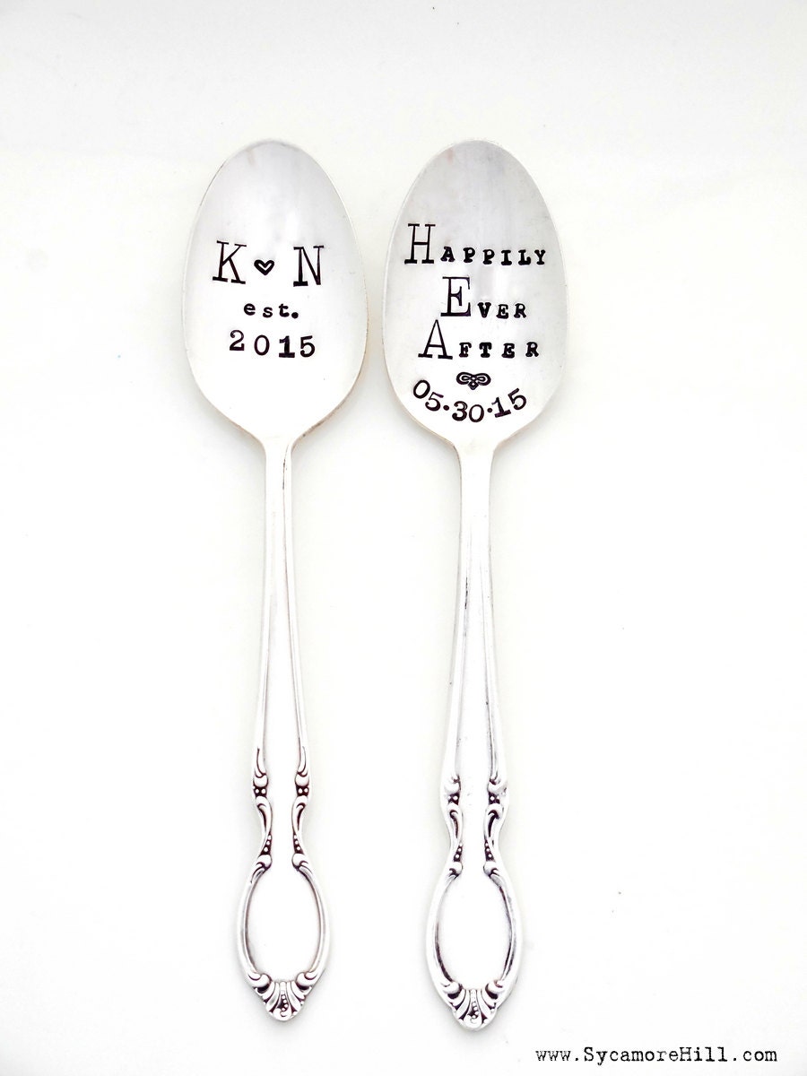The Bridal Pair. Custom, Personalized Spoons With Initials. Original ...