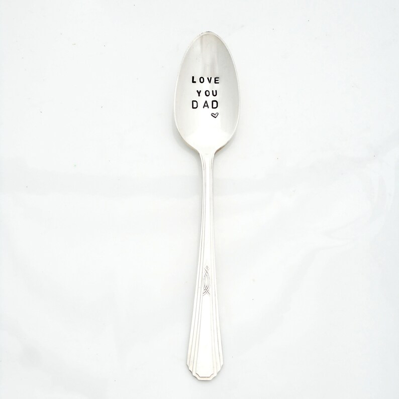Love You DAD Hand Stamped Teaspoon. The ORIGINAL Hand Stamped | Etsy