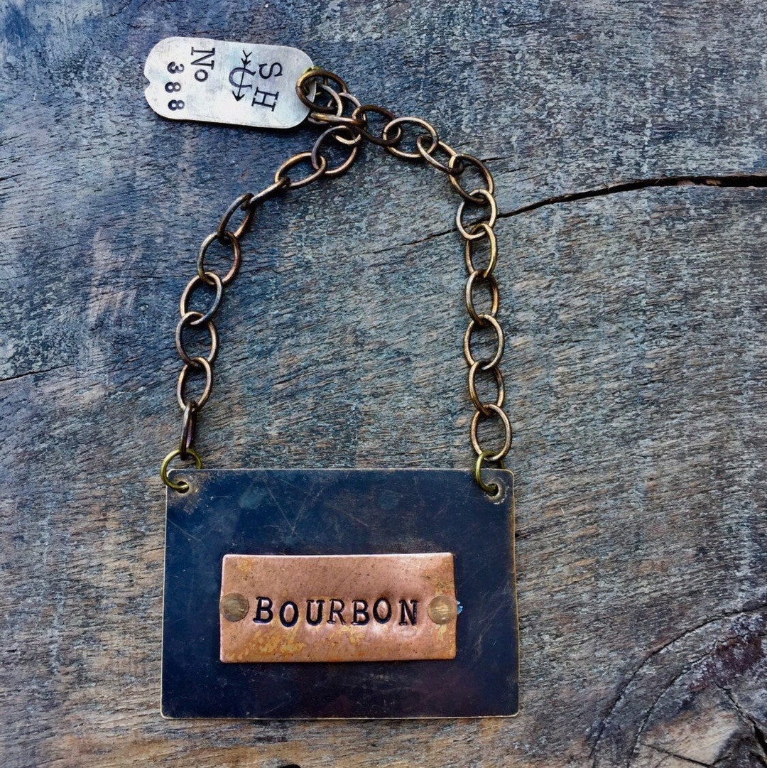 CUSTOM Liquor Bottle Tag. Custom Decanter Label. Decanter Tag. BOURBON ...