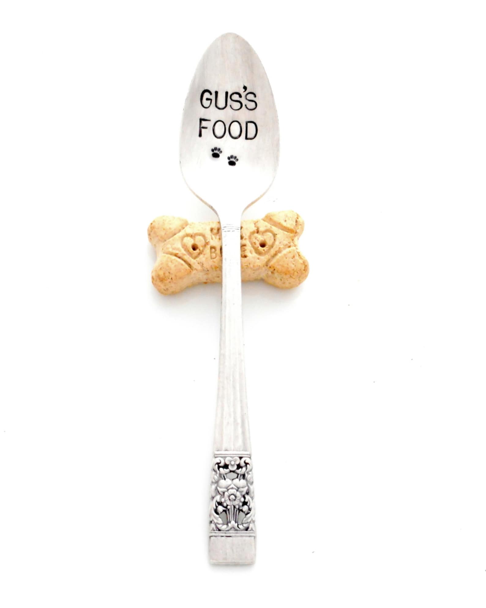 Personalized Dog Spoon. BONE APPÉTIT Hand Stamped Vintage - Etsy