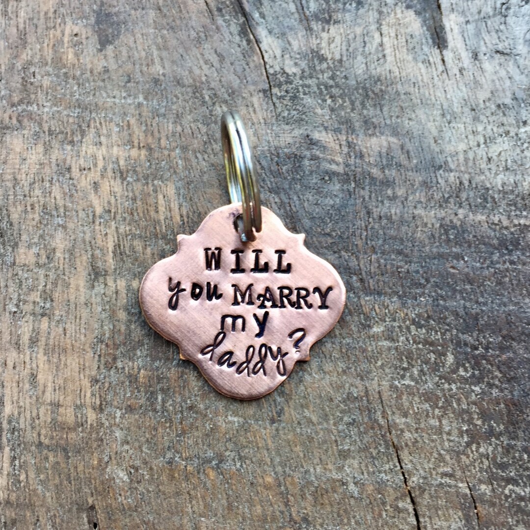PUPPY PROPOSAL Hand Stamped Dog Tag. Unique Puppy Pawposal Idea. Will ...
