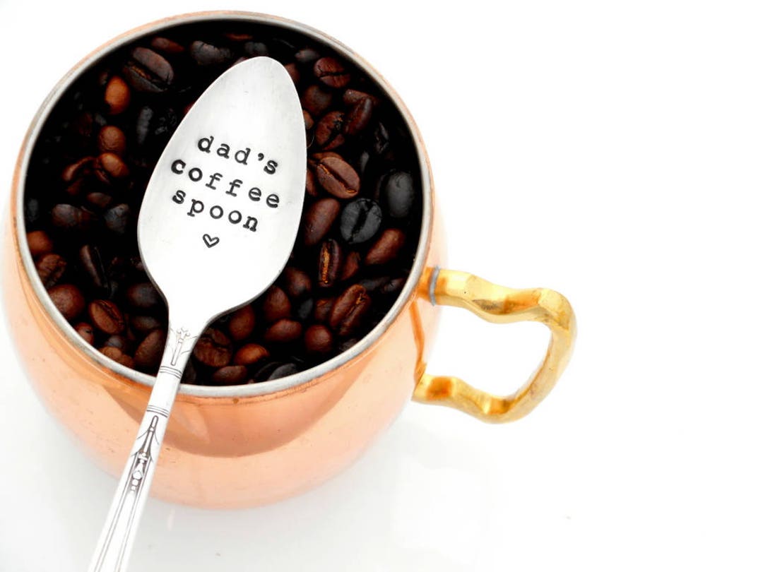 Dad's Coffee Spoon. Hand Stamped Teaspoon. Gift Idea for Dad ...
