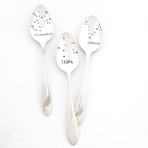 Hand Stamped Zodiac Spoon. Hand Stamped Star Constellation of Zodiac ...