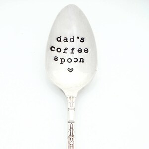 Dad's Coffee Spoon. Hand Stamped Teaspoon. Gift Idea for Dad ...