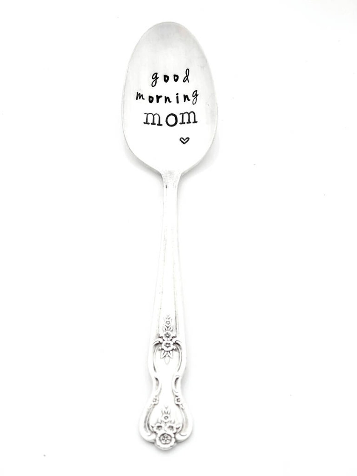 Good Morning Mom Stamped Spoon. the ORIGINAL Hand Stamped - Etsy