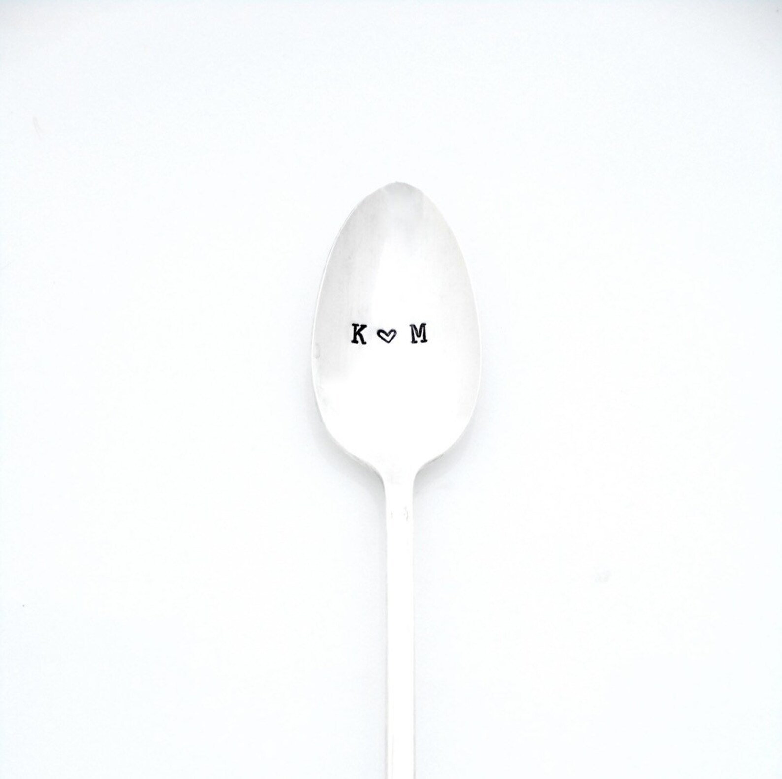 Custom Tall Iced Teaspoons Pair. Hand Stamped Vintage Iced Teaspoons ...