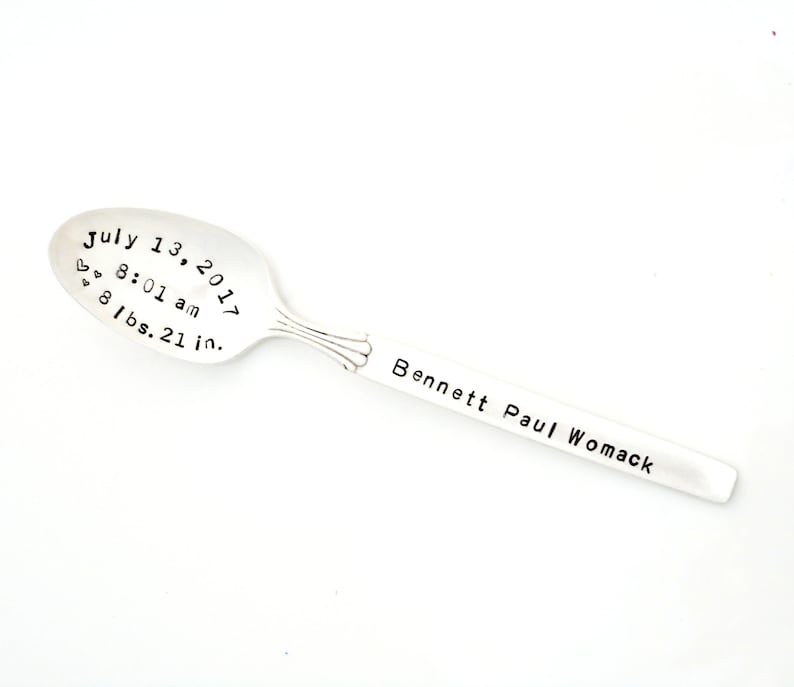 Personalized Baby Silver Spoon. Baby Girl or Boy Spoon With Name and ...