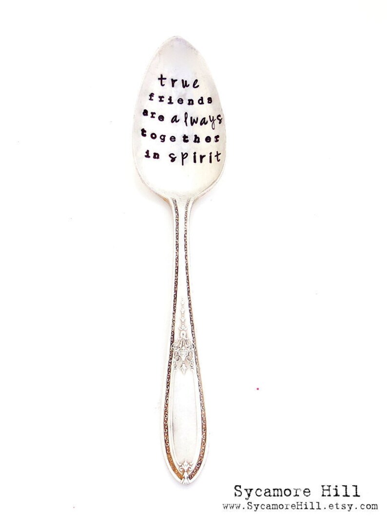 True Friends Are Always Together in Spirit Stamped Teaspoon. | Etsy