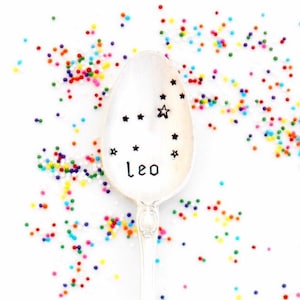 Hand Stamped Zodiac Spoon. Hand Stamped Star Constellation of Zodiac ...