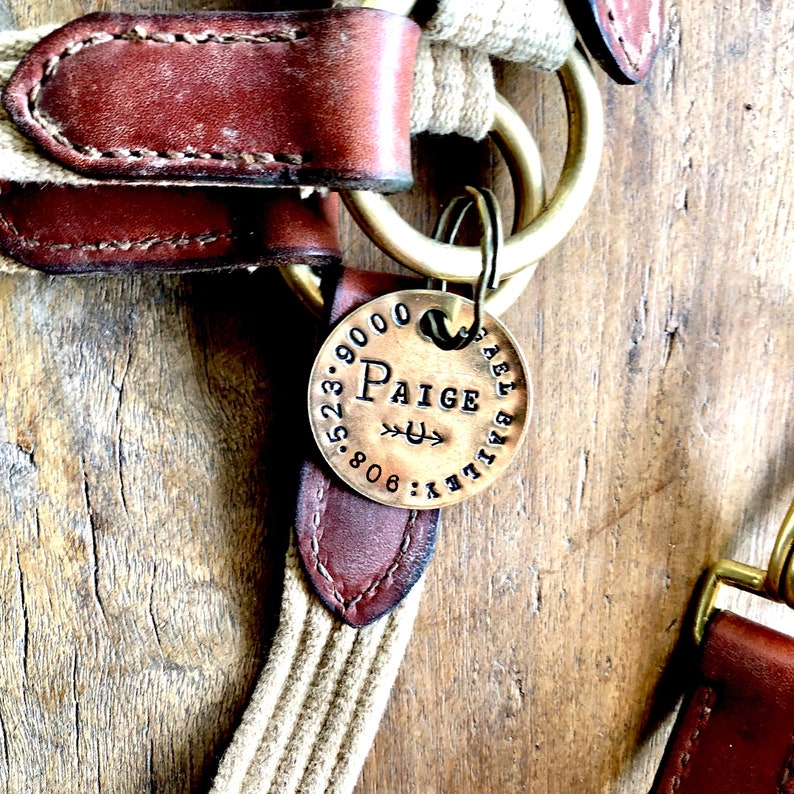 BRIDLE or HALTER Tag Hand Stamped Solid Brass Custom Horse - Etsy
