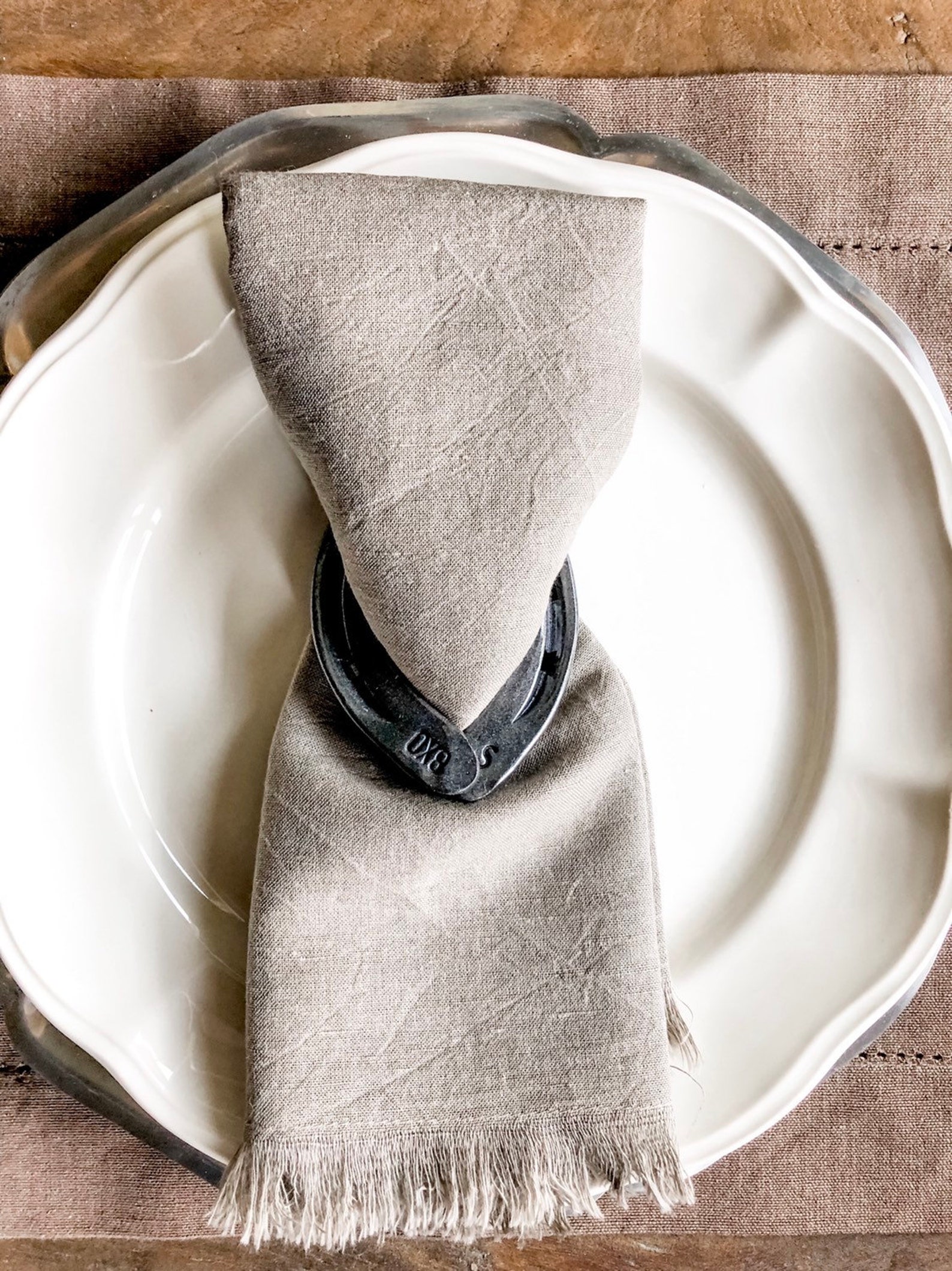 Iron Horseshoe Napkin Rings by Farrier, Kraig Milam. Equestrian ...