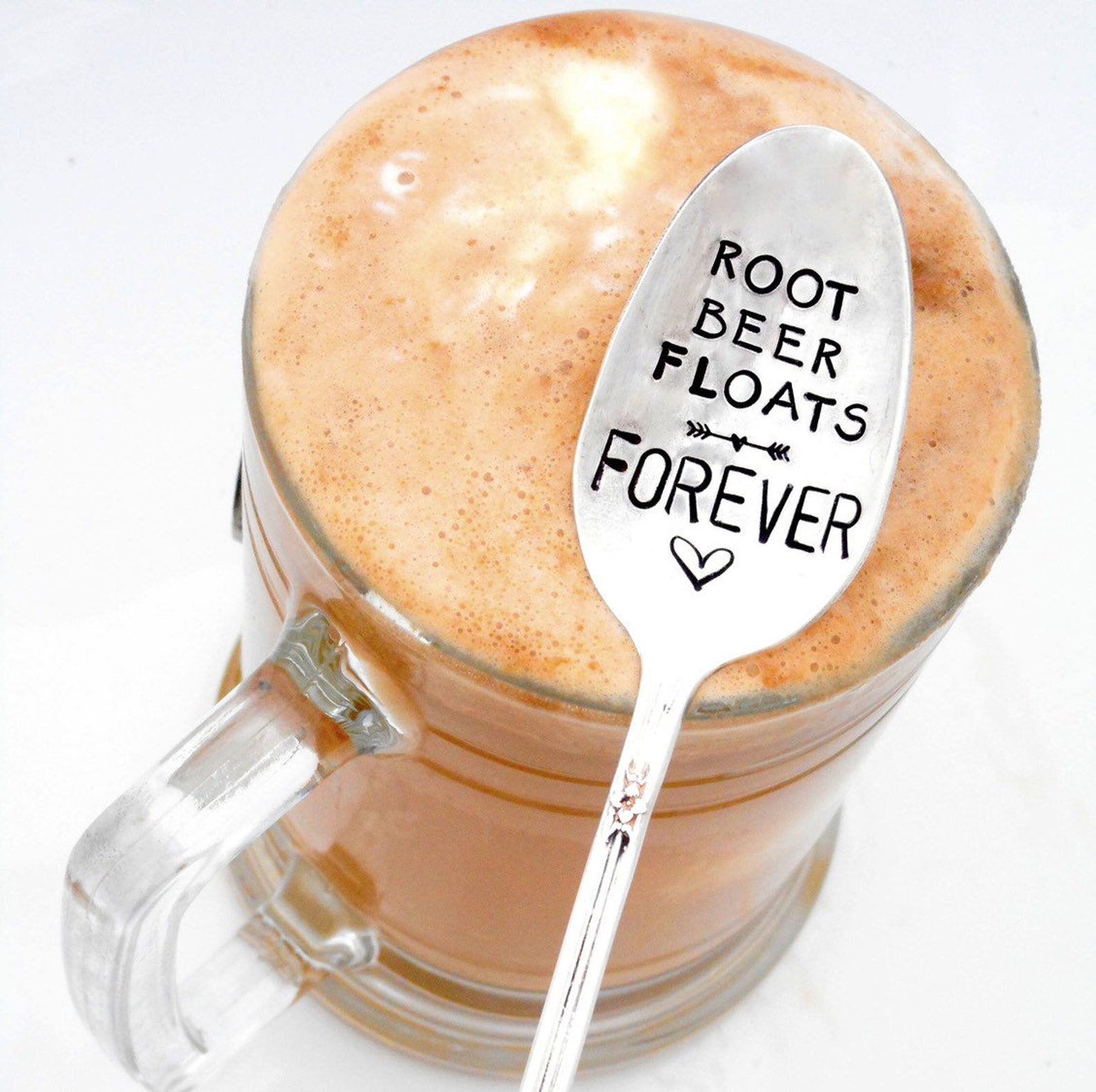 CUSTOM Tall Hand Stamped Iced Teaspoon. Personalized Parfait - Etsy