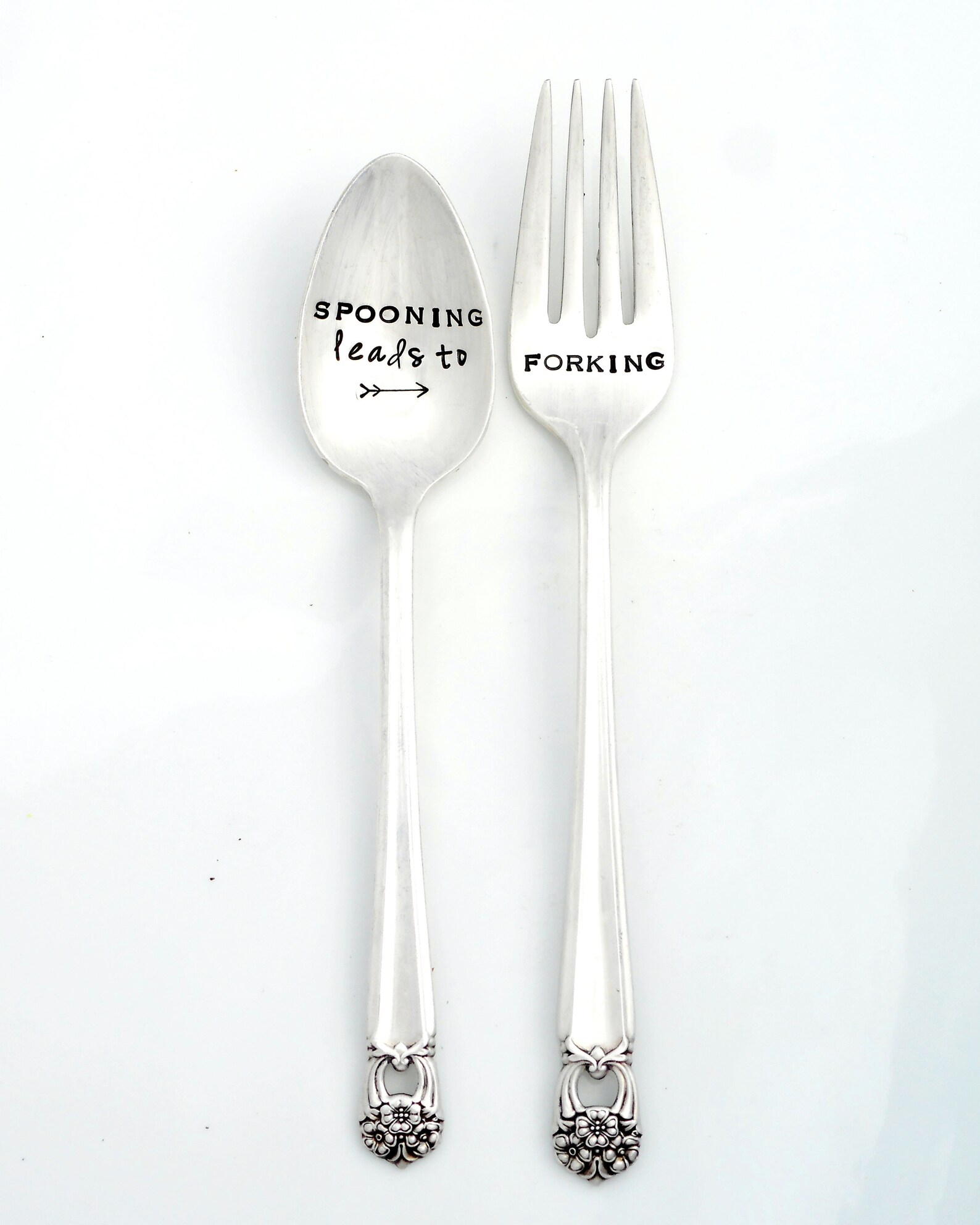 Spooning Leads to FORKING Spoon and Dessert Fork Pair. Just a Tad Saucy ...