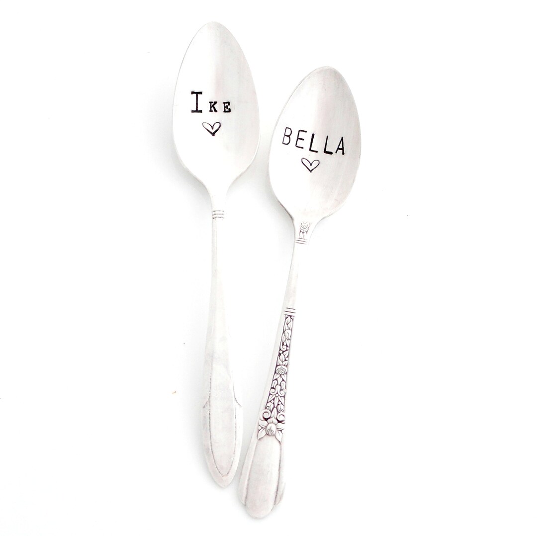 The LUNCH BOX Spoon. CUSTOM Hand Stamped Spoon. Personalized Name Spoon ...