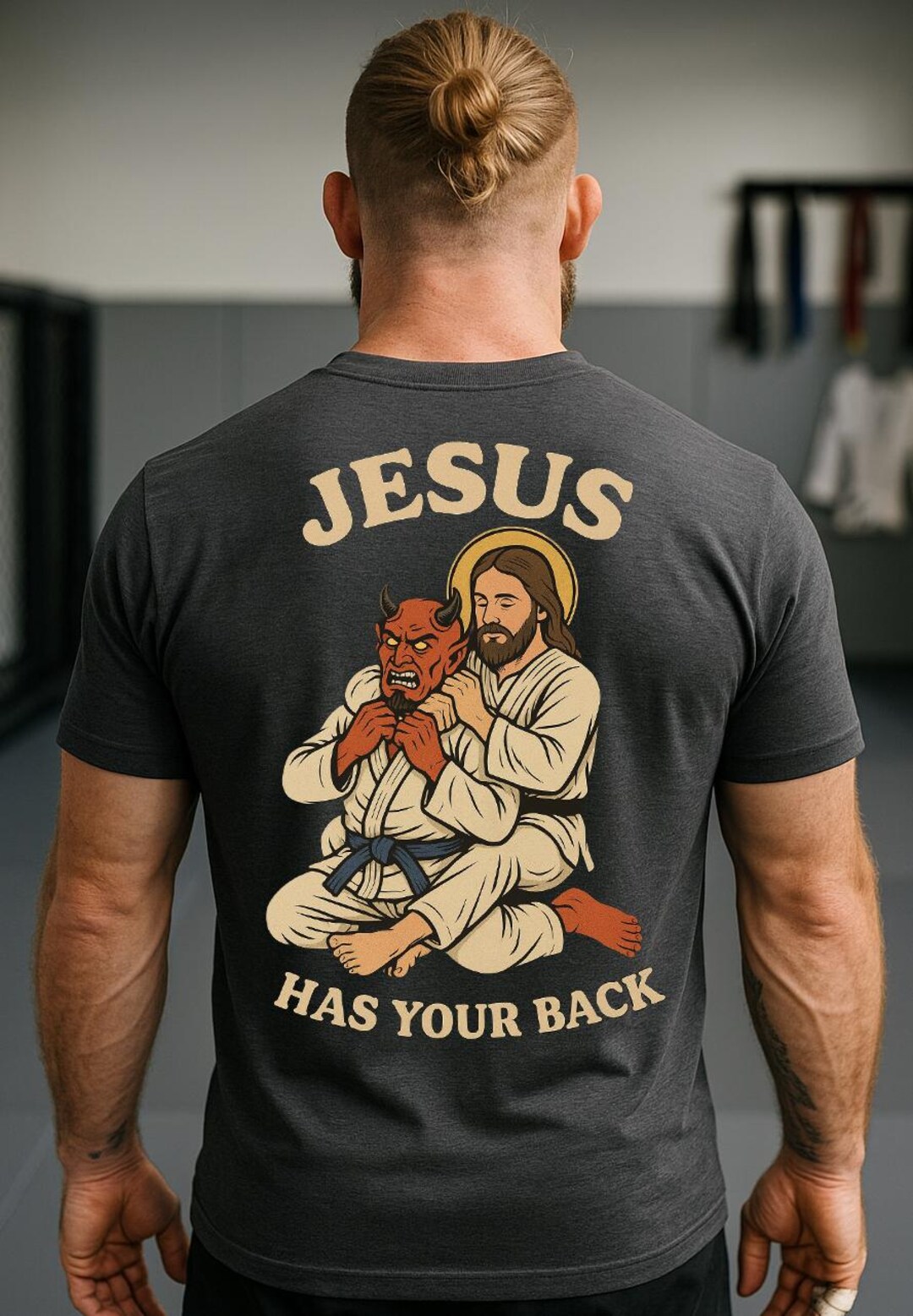 Funny Jesus Jiu Jitsu T-shirt: Christian BJJ Grappler Tee - Etsy
