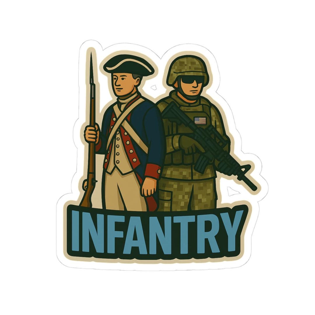 Infantry Sticker – Military Vinyl Decal for Laptop, Water Bottle, or ...