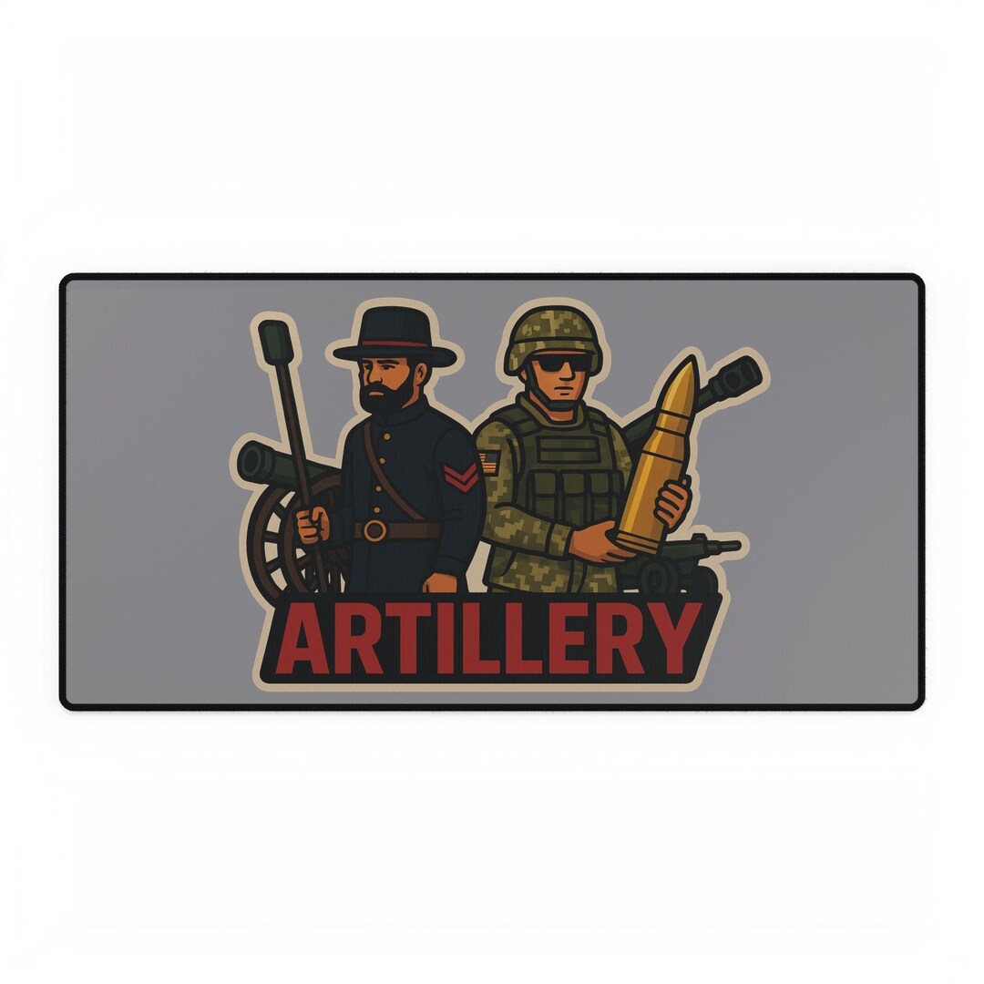 Artillery Desk Mat | Military Office Decor | Patriotic Desk Accessory ...