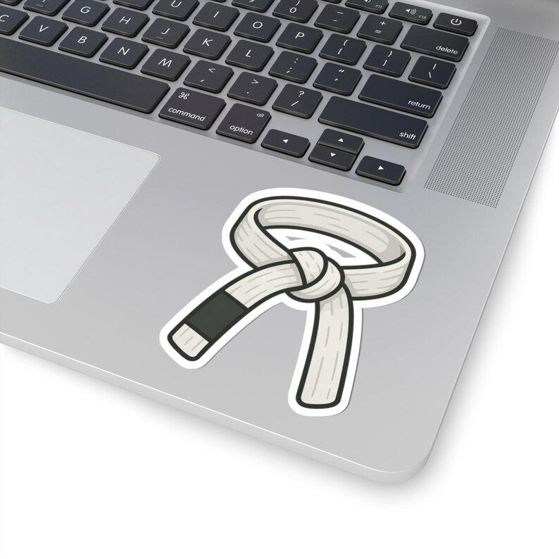 Jiu-jitsu White Belt Sticker: BJJ Vinyl Decal for Laptop, Water Bottle ...