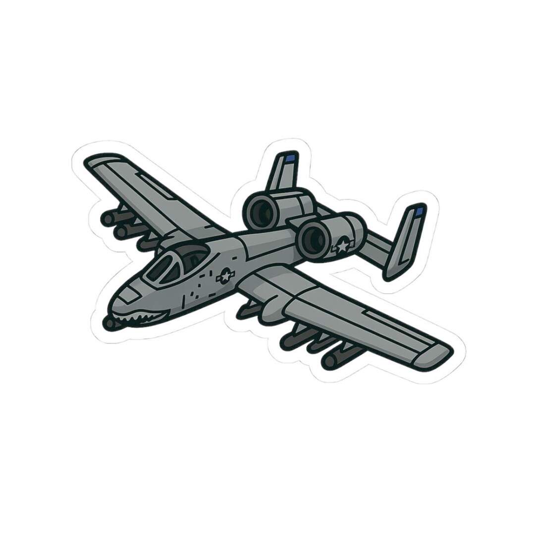 A-10 Warthog Sticker: Military Jet Vinyl Decal - Patriotic Air Force ...