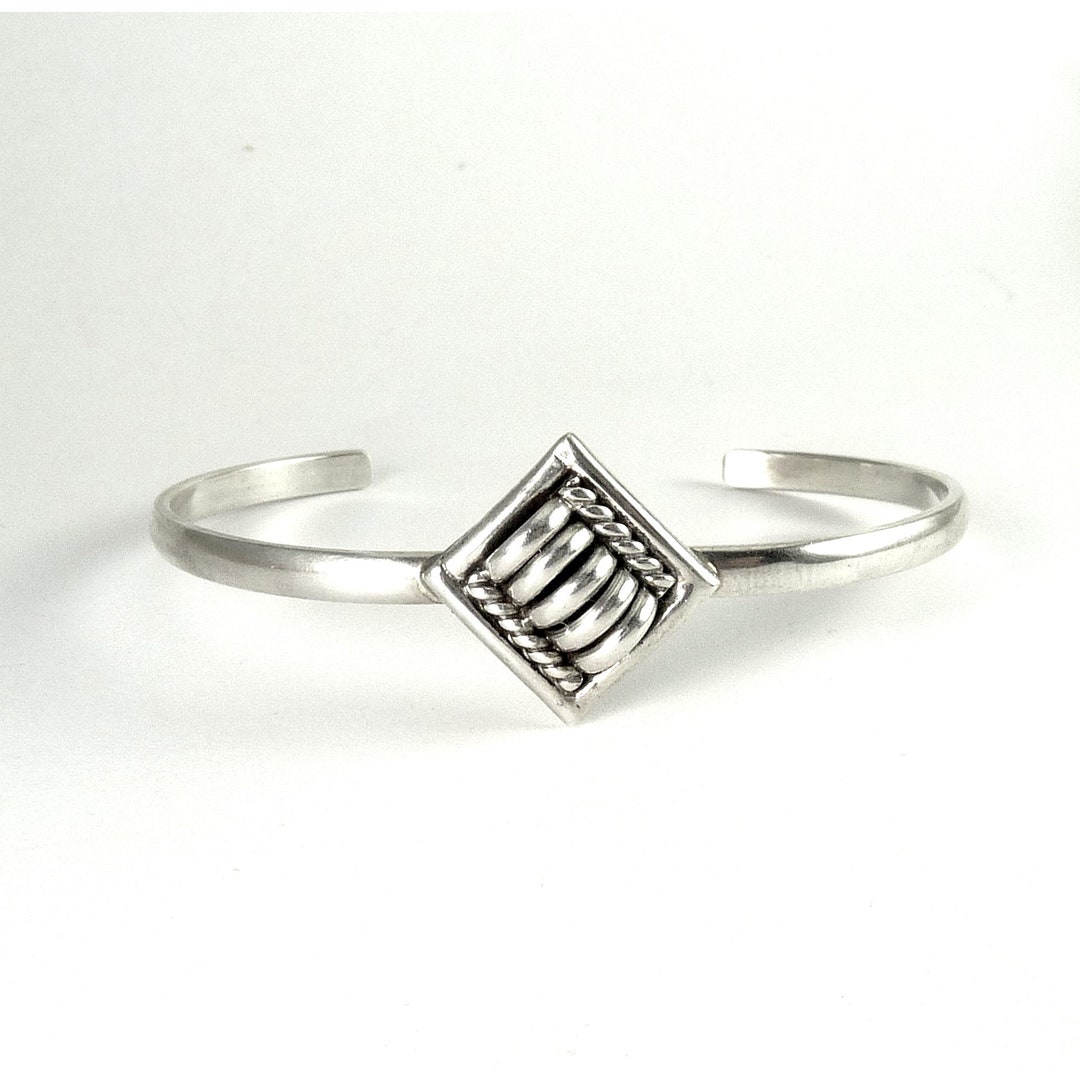 Navajo Thomas Charlie Sterling Melon Design Slim Cuff Bracelet, Tommie ...